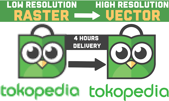 Convert raster image, logo to vector in high resolution ai eps png by Chris_ld | Fiverr