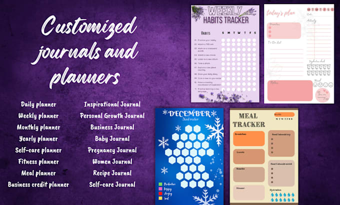 Create customized journals and planners by Aashritha_danda | Fiverr