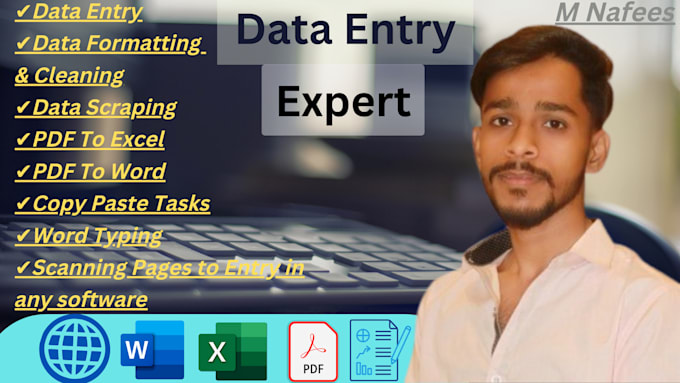 Do perfect data entry copy paste data formatting by Muhammadnafe734 | Fiverr
