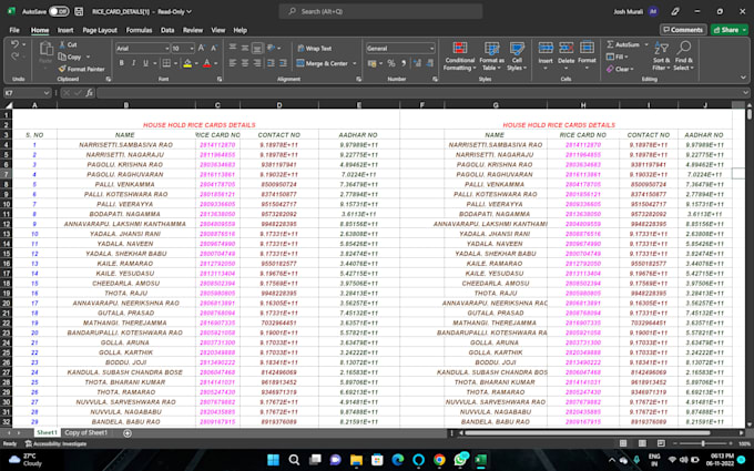 Data entry and copy paste and ms office works by Joshmurali7 | Fiverr