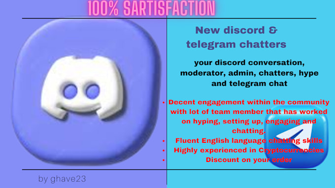 Your discord conversation, moderator, admin, chatters, hype and ...