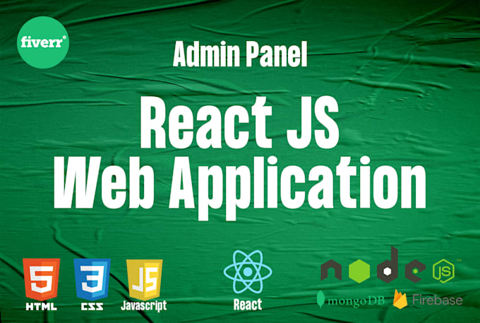 Develop react web application with admin panel by Faizankhan_fk | Fiverr