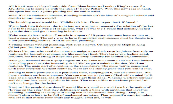 Go out of my way to write a creative piece of a story by Javarsh99 | Fiverr