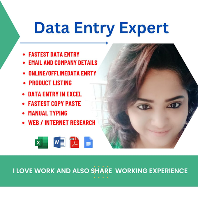 Do data entry im really good by Krishnarani | Fiverr