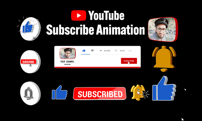 Create the awesome 3d youtube subscribe animation by Faisal70 | Fiverr