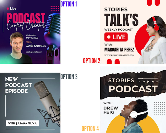 Design a professional template podcast cover art by Nsurrency | Fiverr