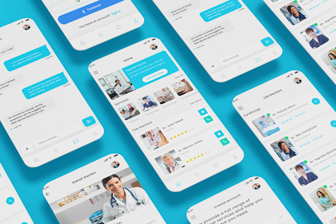 Design hospital finder, health and doctor app ui app design by ...