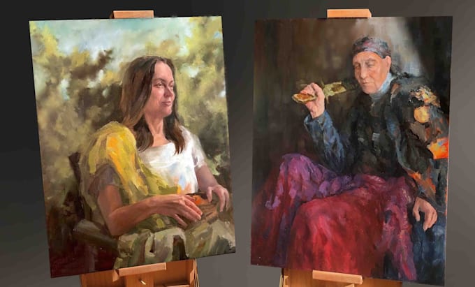 Paint you a portrait in real oil painting on canvas by Olexa333 | Fiverr