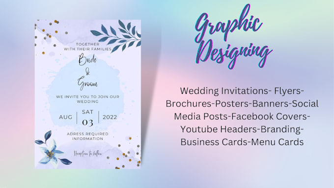 Design a custom invitation cards by Hiba565 | Fiverr