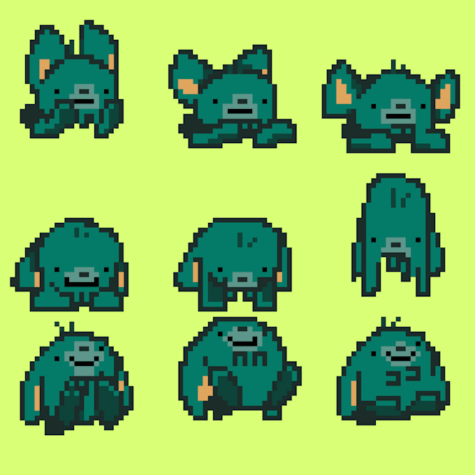 Do fluid pixel art animation 32 bit by Fencings | Fiverr