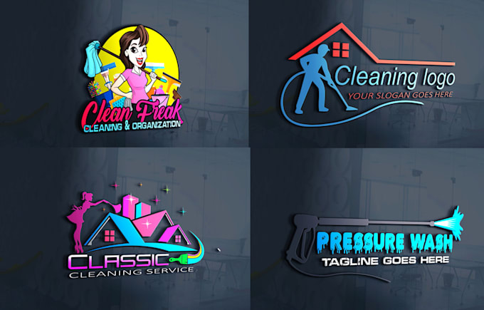 Make modern pressure washing, power washing and car washing logo by ...