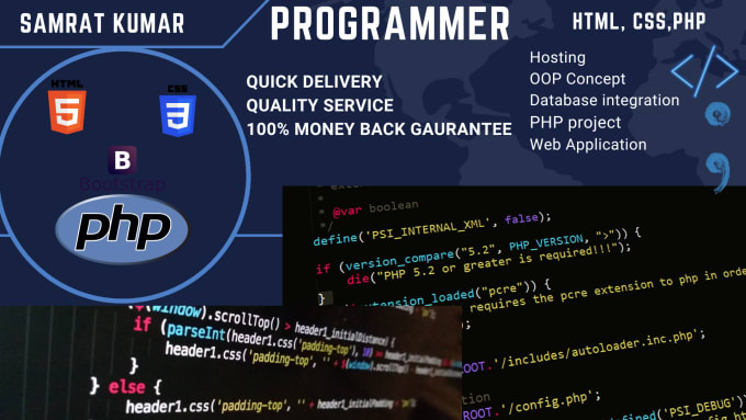 Do Any Task Of Php Mysql Html Css And Javascript By Samrat912 Fiverr