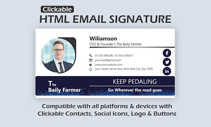 Create clickable email signature or html email signature by Jahid98 ...