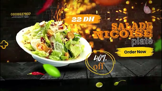 Animated restaurant menu board or digital in your tv by Azizsakbest ...