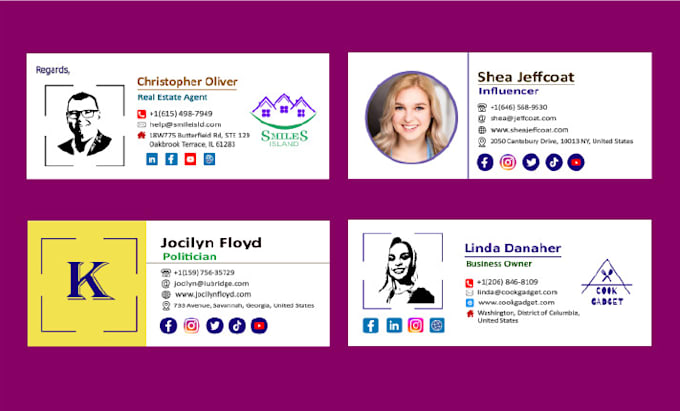 Design modern html email signature for outlook, gmail and apple by ...