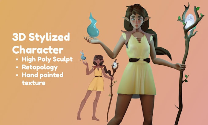 Sculpt 3d stylized characters for games and animation by Anacunha3d ...