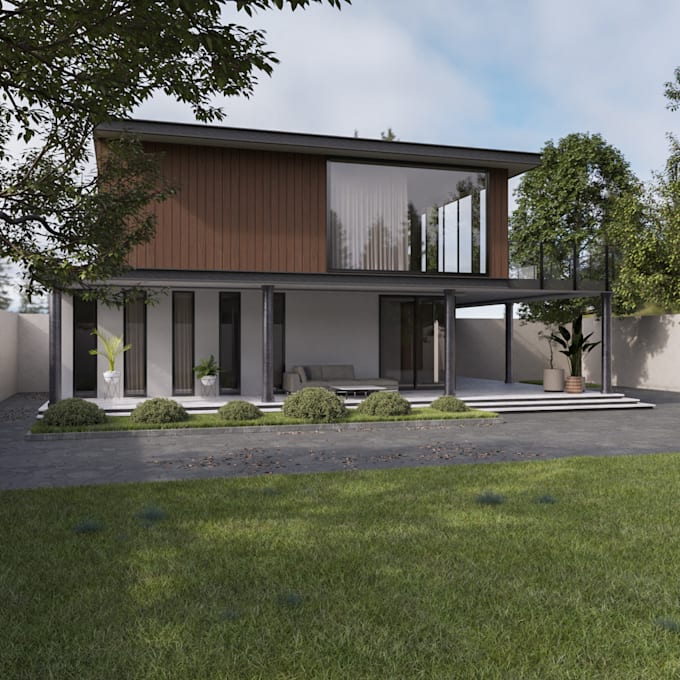 Render high quality 3d exterior architectural visualization by ...
