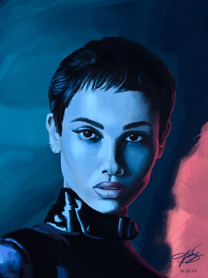 Do a realistic digital portrait based on photo by Choubikout | Fiverr