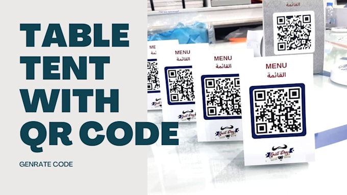 Design your table tent, or food tent with a qr code by Blueredcircle ...
