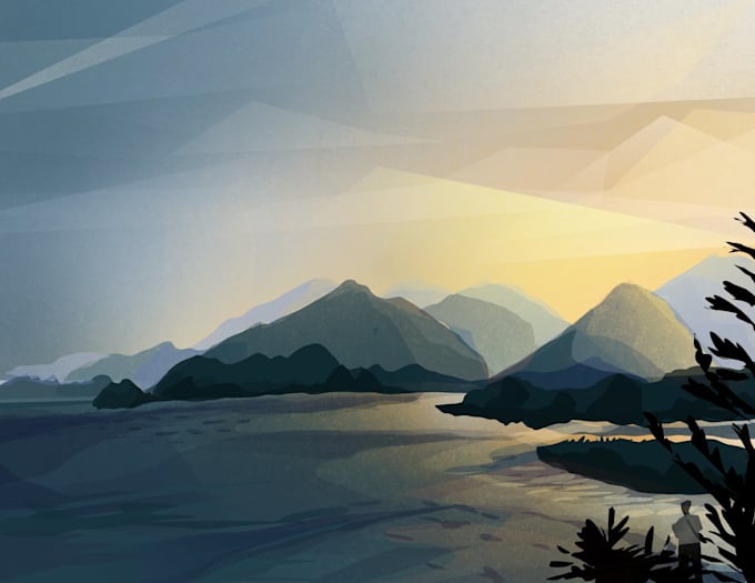 Create beautiful 2d illustrations in flat gradient style by Sujeangahng ...