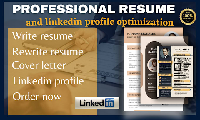 Design professional resume cover letter linkedin profile by Nadeemabbasnade | Fiverr