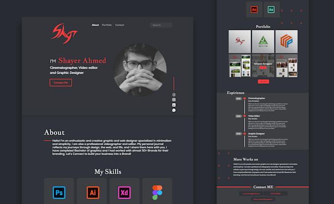Design minimalistic professional psd,xd web template website by ...