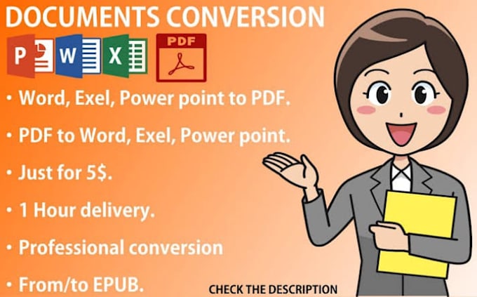 Convert your pdf file to ms word or any files by Shobi11 | Fiverr