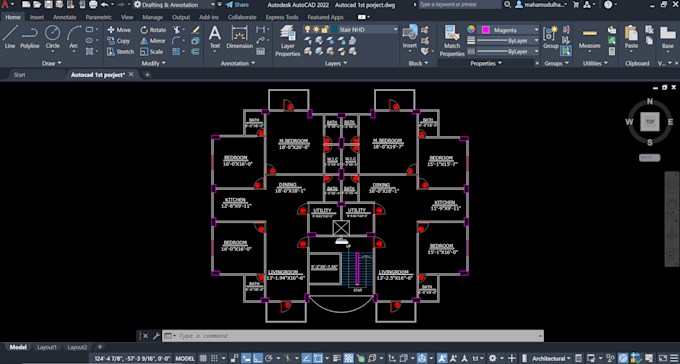 Design a superb 2d architectural floor plans by Mh_mahrab | Fiverr