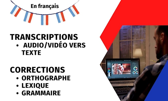 Transcript your french audios and videos into texts by Totitot0 | Fiverr