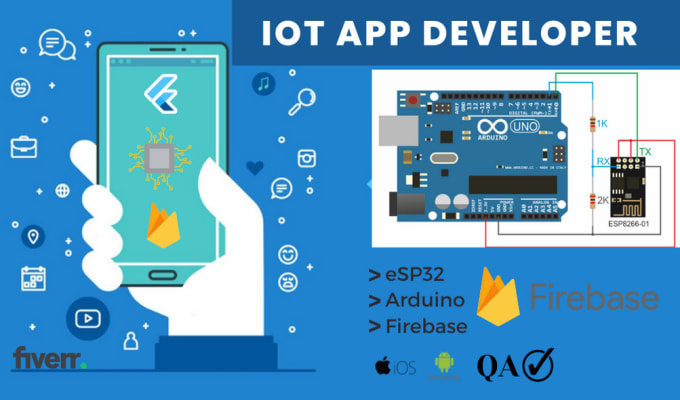Develop Iot Projects Also Android And Ios Mobile Applications For Esp32 Arduino By
