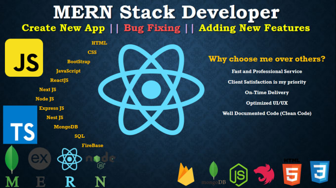Develop your web app using react js and nextjs nodejs or nestjs mongodb ... Develop your web app using react js and nextjs nodejs or nestjs mongodb ...