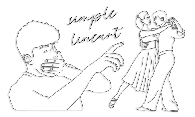 Make simple line art drawing in 1 day by Olaf_line | Fiverr