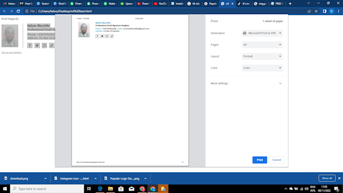 Create Professional Clickable Html Email Signatures For You By Shephy07 Fiverr