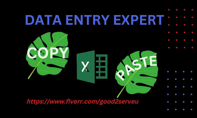 Do accurate data entry, typing work, copy paste, data collection by Good2serveu | Fiverr