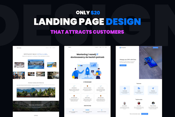 Create a personalized landing page design for you by Mawebbiznes | Fiverr