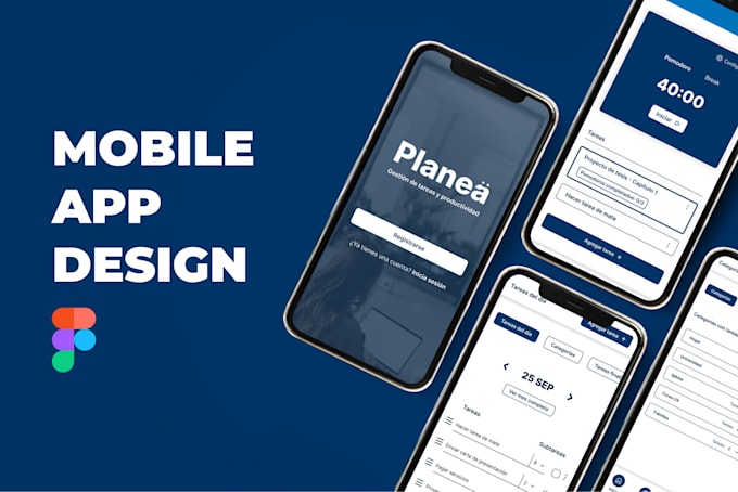 Design a professional mobile app using figma ux ui by Rebecamayora | Fiverr