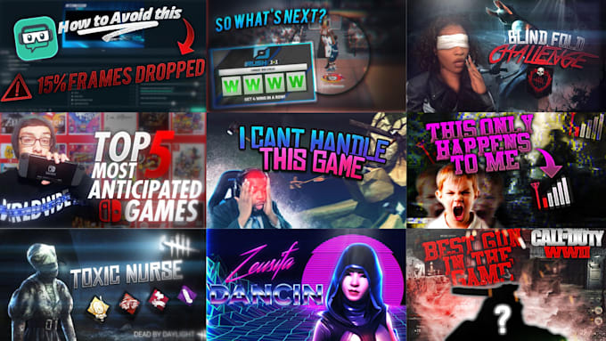 Create custom youtube gaming thumbnails that grab attention and boost ...
