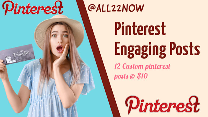 Design 12 pinterest graphic posts by All22now | Fiverr