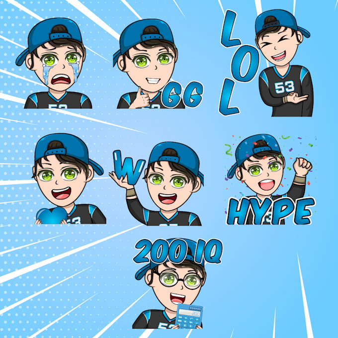 Make cool twitch sub emotes and sub badges for you by Shams_47 | Fiverr