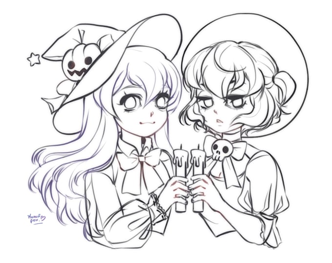 Draw lineart of your oc by Kuroiifoxx | Fiverr