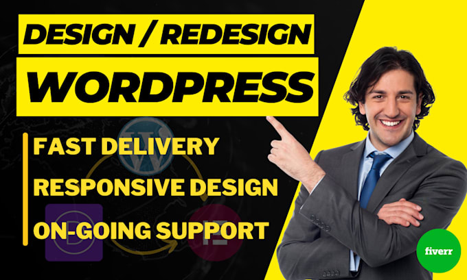 Design redesign wordpress website with divi theme or elementor by Pie_web | Fiverr