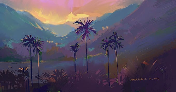 Digital paintings in painterly style by Mrudulum | Fiverr