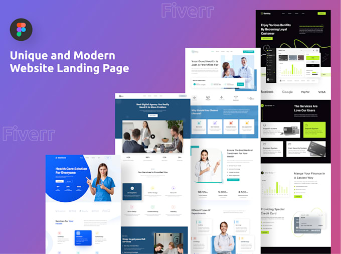 Design unique modern and minimal website landing page by Prottoy_uiux | Fiverr