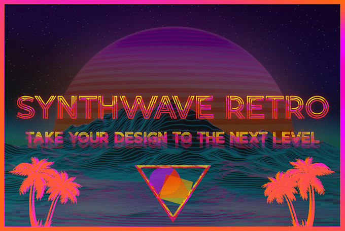 Make you a retro synthwave logo by Shakhramoon | Fiverr
