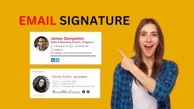 Create html email signature by Rjrex1 | Fiverr