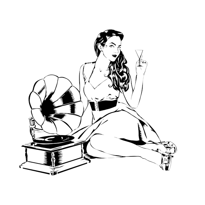 Create a freehand vector art portrait black and white by Siamandi | Fiverr Create a freehand vector art portrait black and white by Siamandi | Fiverr