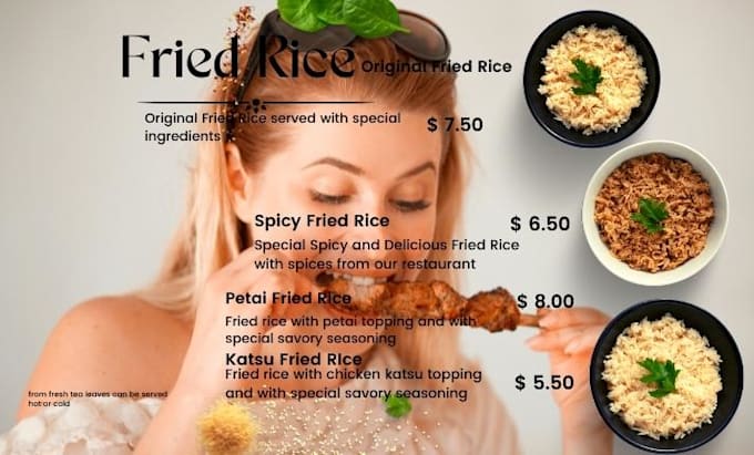 Make unique food menu restaurant and price list board design by ...