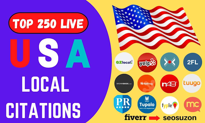 Do top 250 local citations and directory submissions by Seosuzon | Fiverr
