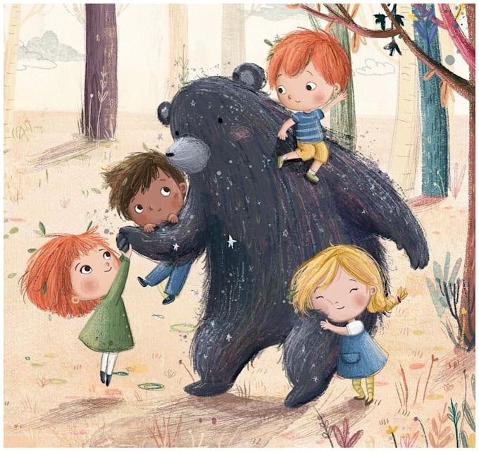 Draw children story book illustration with children book illustrator by ...