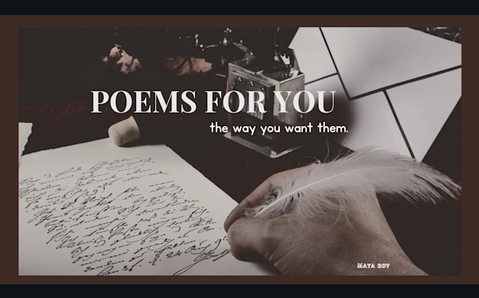Write a beautiful, personalized poem as per your requirement by ...
